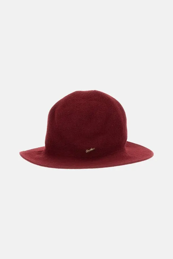 Borsalino Angelina Cloche Hat In Eco-cashmere - Rosso