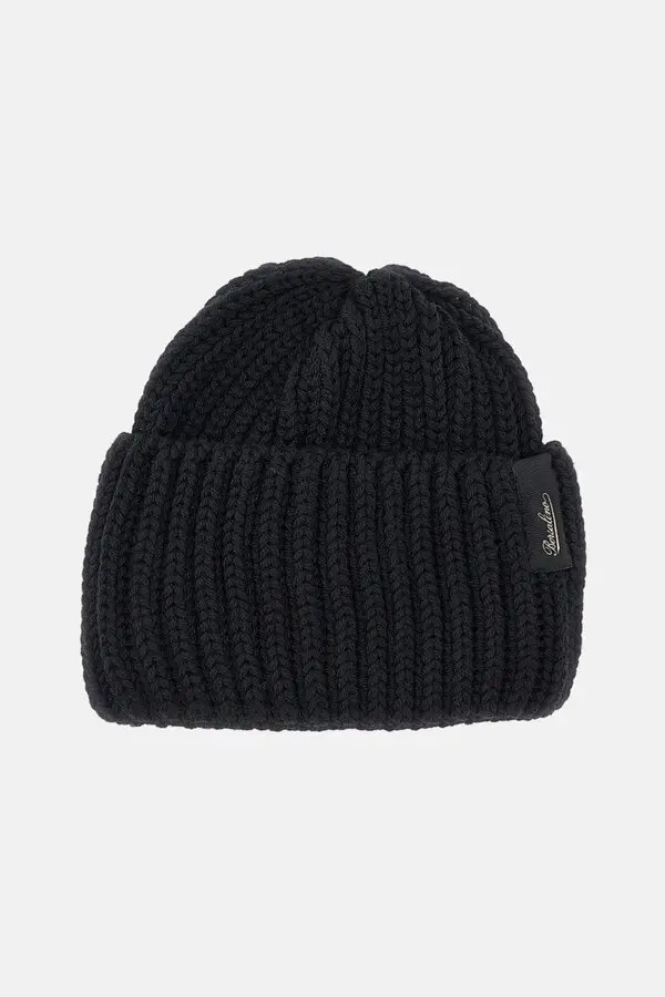 Borsalino Pure Wool Rib Knit Beanie