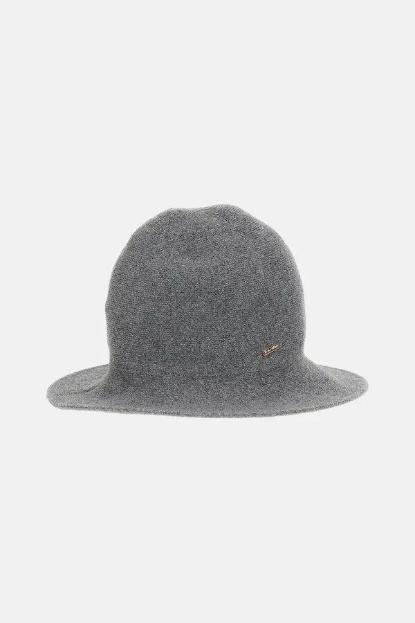 Borsalino Cappello Angelina Cloche In Eco-cashmere - Grey