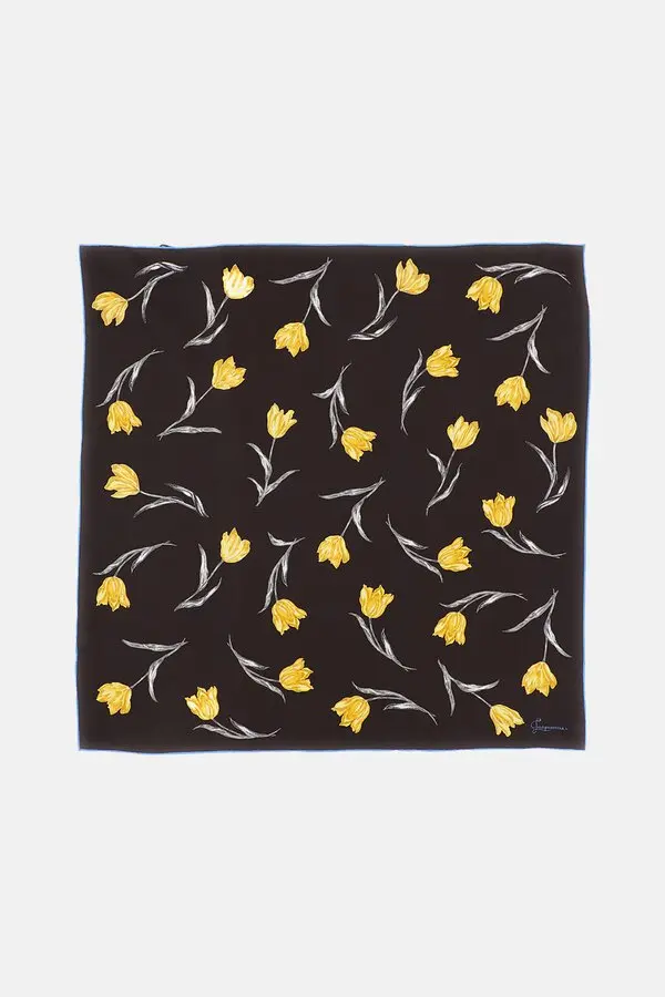 Jacquemus Foulard Tulipe In Seta - Multicolor