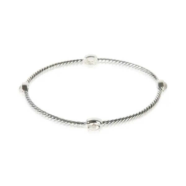 David Yurman Sterling Silver Quartz 4 Station Cable Bracelet - Sterling_silver