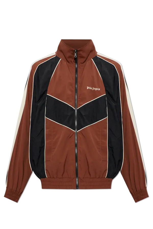 Palm Angels Stand Collar Jacket - Brown