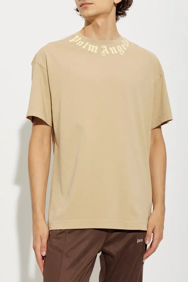 Palm Angels Cotton T-shirt With Printed Logo