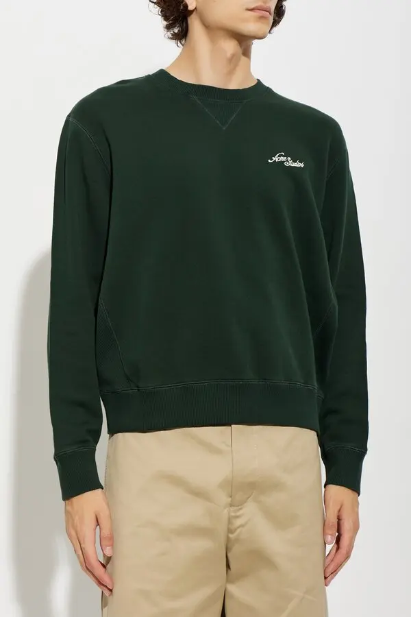 Acne Studios Cotton Sweatshirt With Embroidered Logo