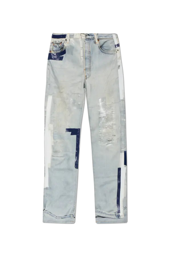 Acne Studios Printed Straight Leg Jeans - Blue
