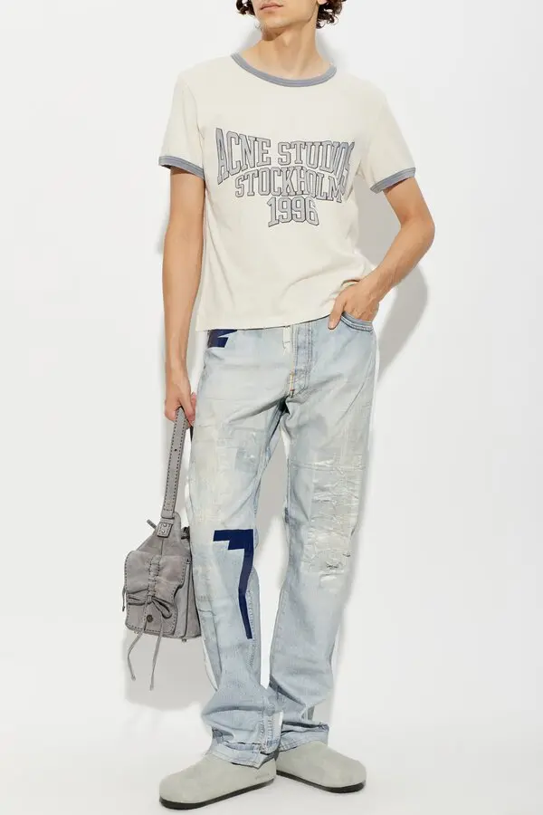 Acne Studios Printed Straight Leg Jeans