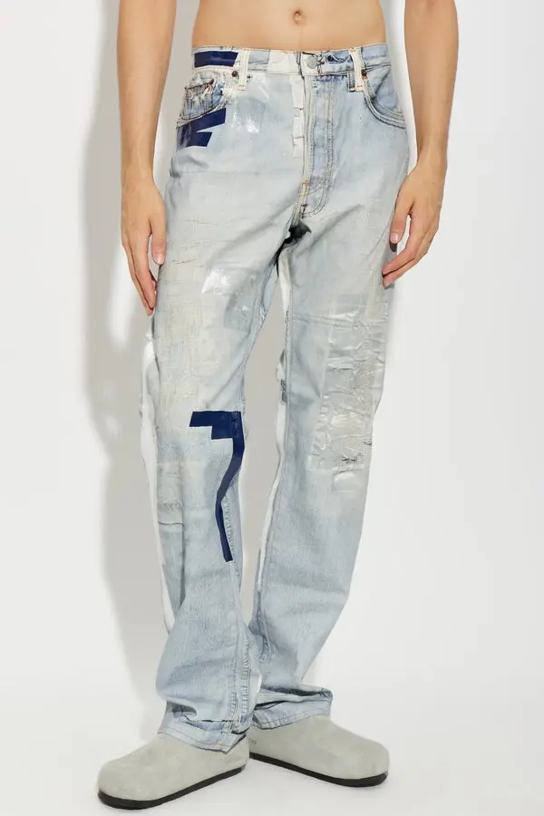 Acne Studios Printed Straight Leg Jeans