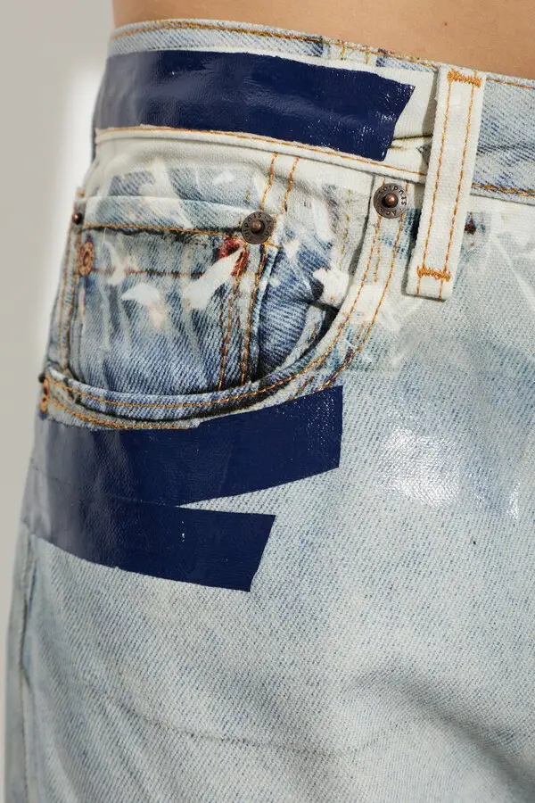 Acne Studios Printed Straight Leg Jeans