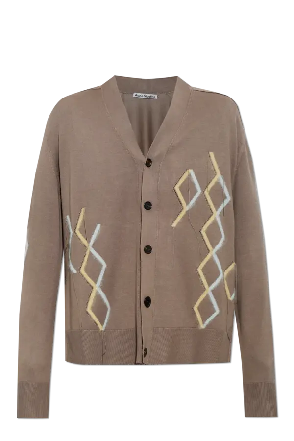Acne Studios Silk Cardigan With Pattern