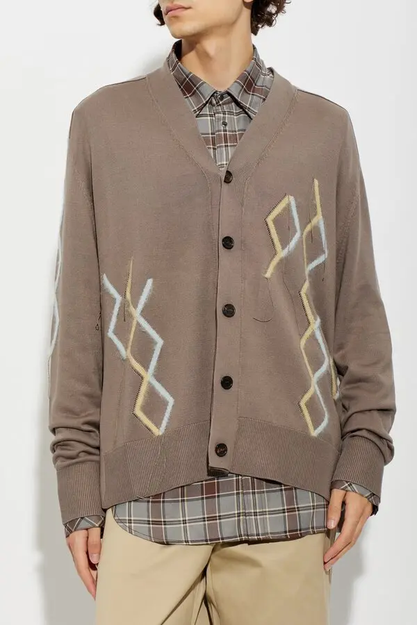 Acne Studios Silk Cardigan With Pattern