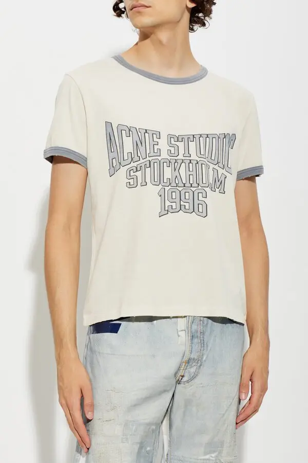 Acne Studios Cotton T-shirt With Print - White