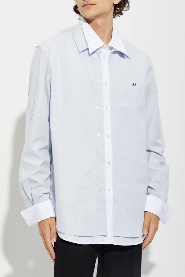 Acne Studios Cotton Shirt With Embroidered Logo