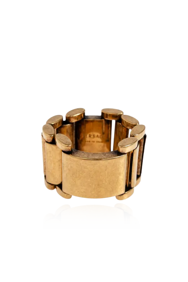 Versace Brass Ring With Medusa Head