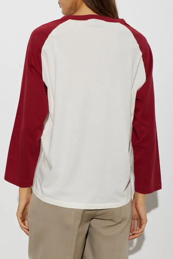 Acne Studios Cotton Long-sleeve T-shirt With "wine" Graphic
