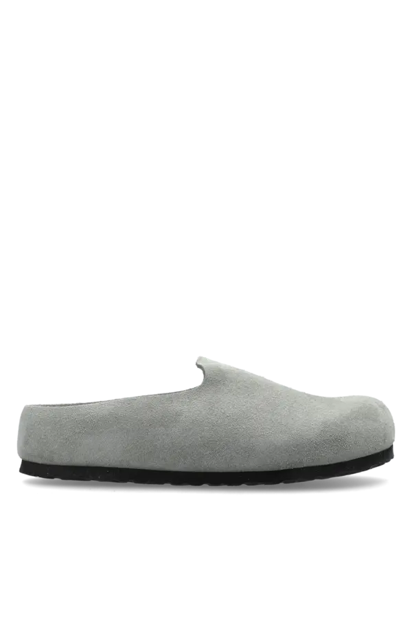 BIRKENSTOCK Amsterdam Wrapped Suede Clogs - Grey