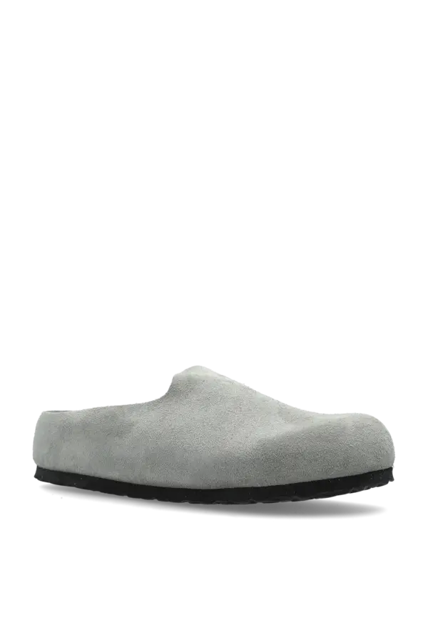 BIRKENSTOCK Amsterdam Wrapped Suede Clogs - Grey