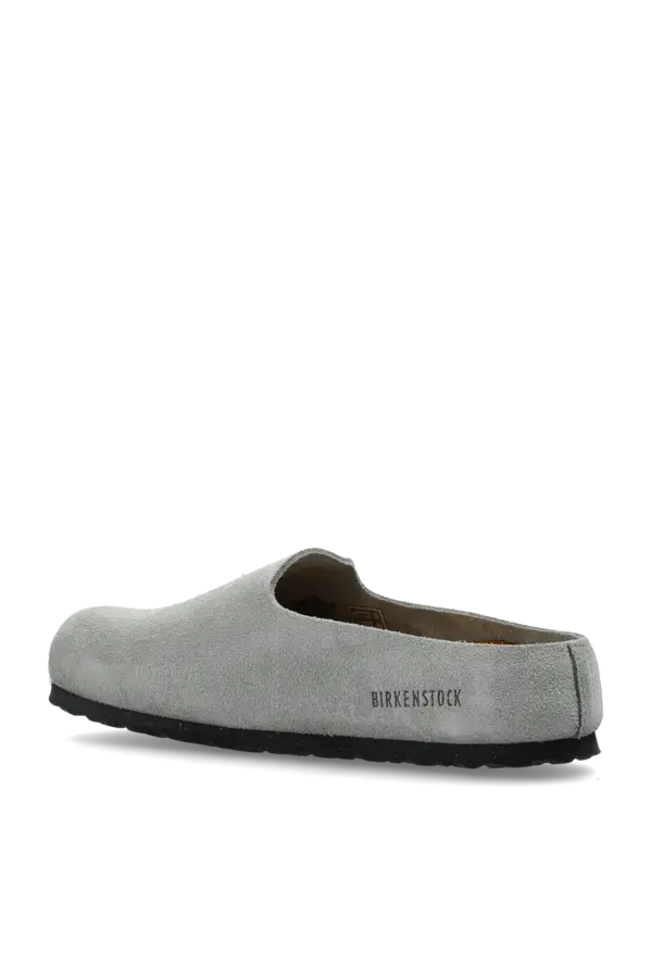 BIRKENSTOCK Amsterdam Wrapped Suede Clogs - Grey