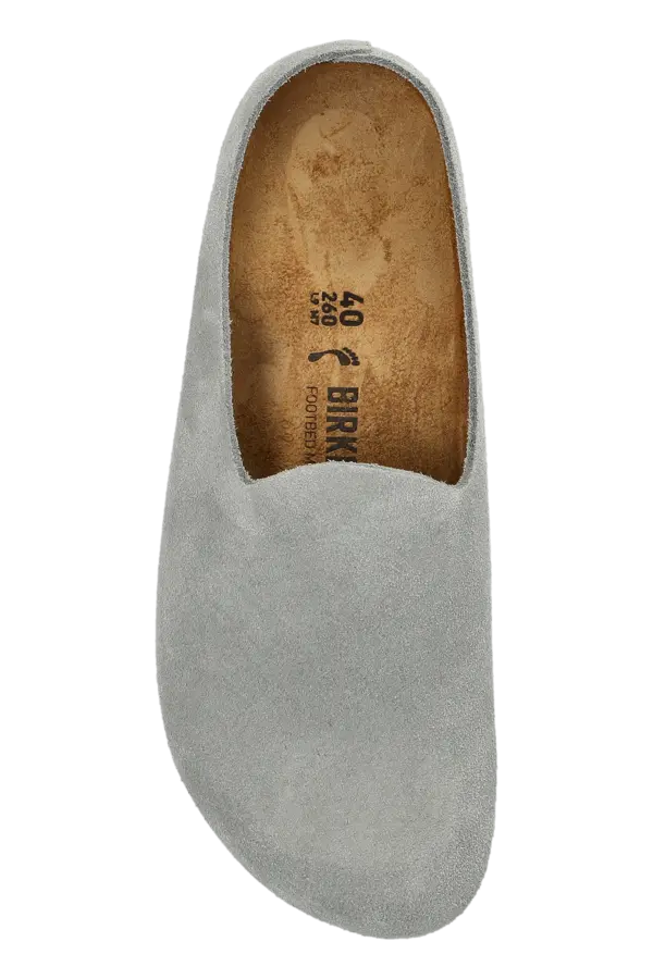 BIRKENSTOCK Amsterdam Wrapped Suede Clogs - Grey