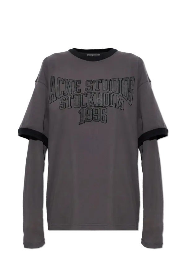 Acne Studios Cotton Long-sleeve T-shirt - Grey