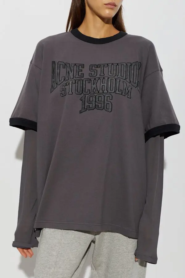Acne Studios Cotton Long-sleeve T-shirt - Grey
