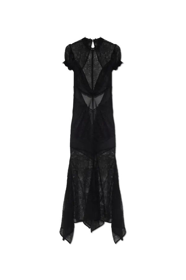 Attico Lace Maxi Dress - Black