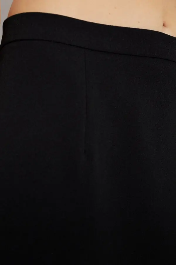 Alessandra Rich Wool Blend Pencil Skirt With Back Slit