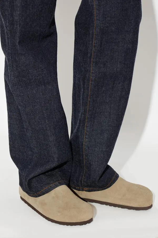 BIRKENSTOCK X Papillio Suede Slip-on Clogs - Beige
