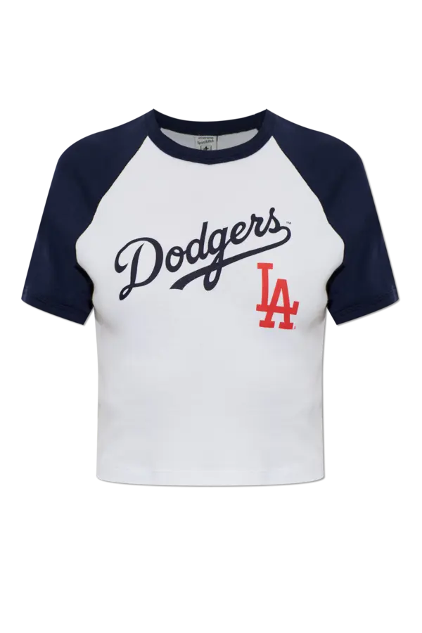 SPORTY & RICH X La Dodgers Cropped Raglan T-shirt - White