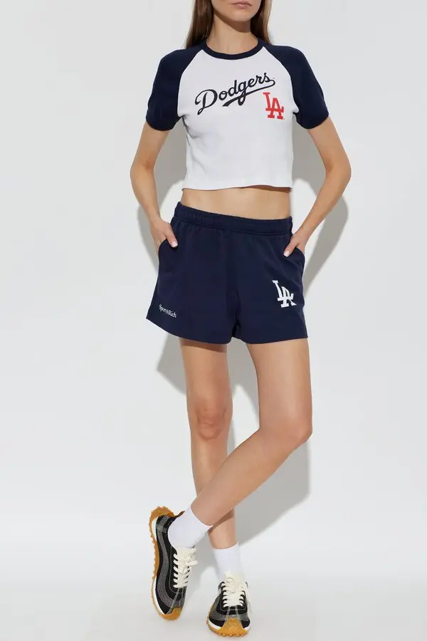 SPORTY & RICH X La Dodgers Cropped Raglan T-shirt