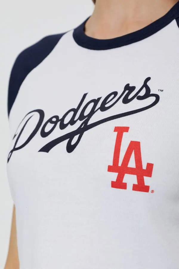 SPORTY & RICH X La Dodgers Cropped Raglan T-shirt
