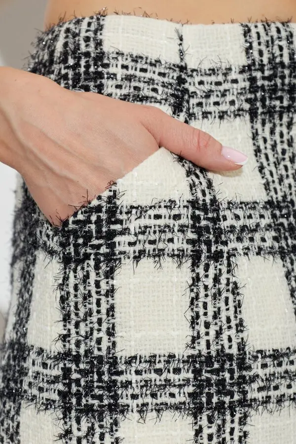 Vetements Asymmetrical Tweed Skirt