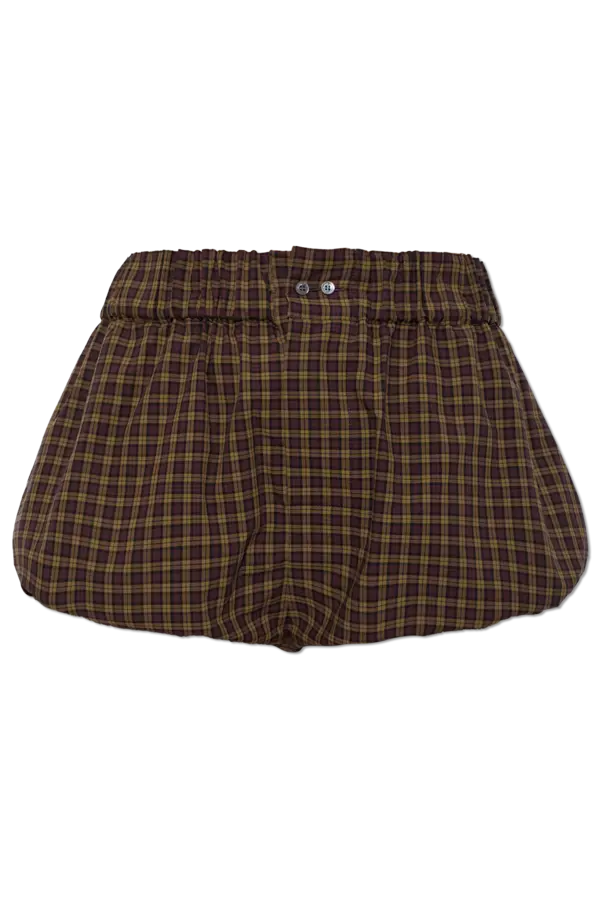 Marni Cotton Plaid Shorts