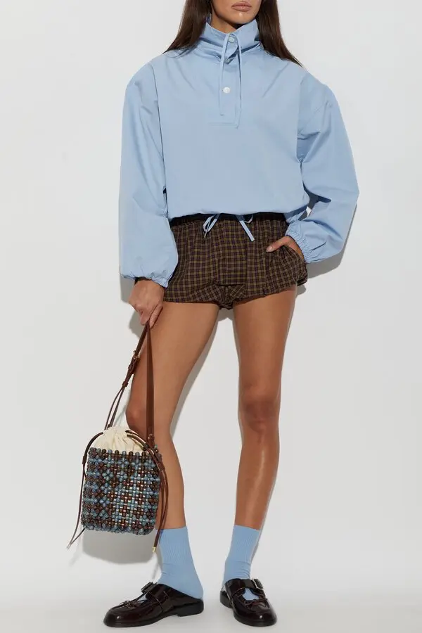 Marni Cotton Plaid Shorts