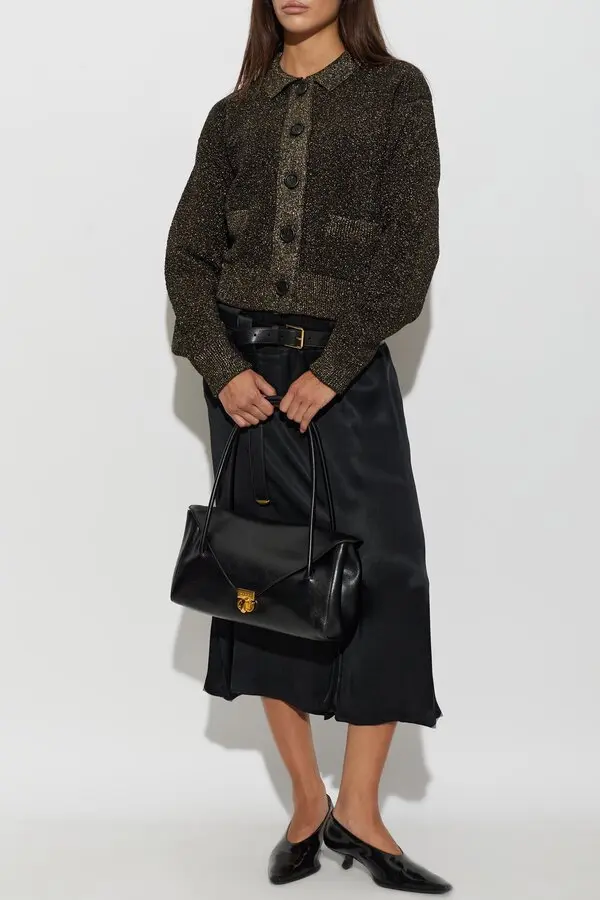 Marni Wool Cardigan With Collar - Gold