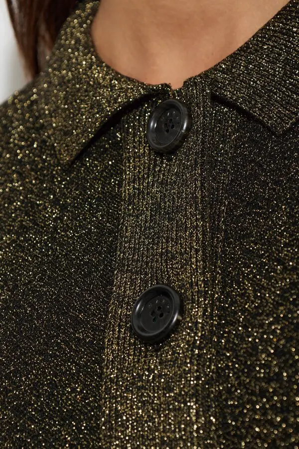Marni Wool Cardigan With Collar - Gold