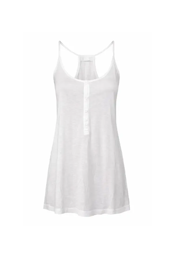 CONQUISTA Button-front Camisole Top With Racerback – Lightweight Everyday Essential