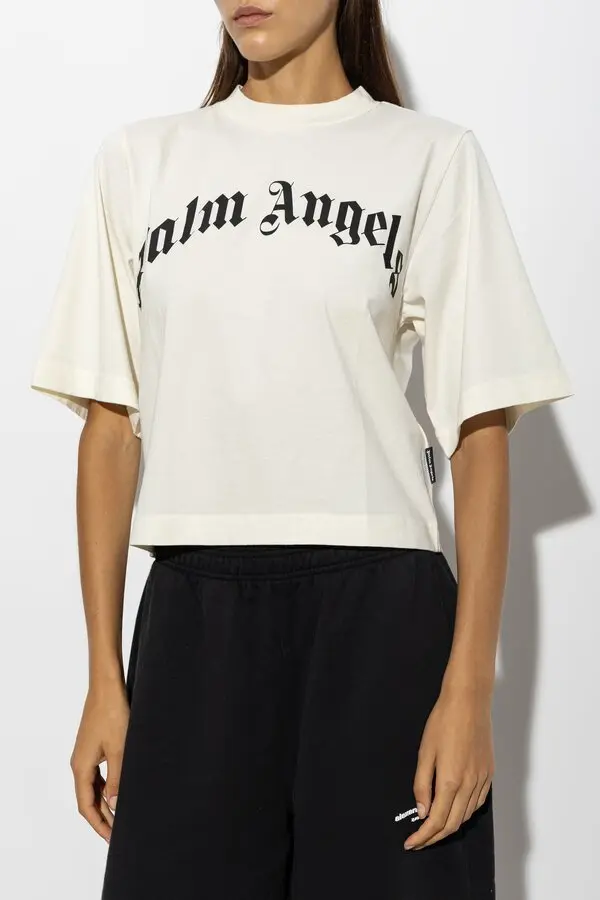 Palm Angels Cotton T-shirt With Printed Logo