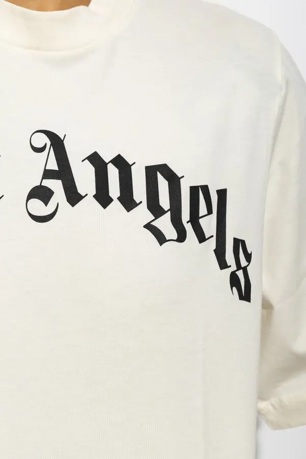 Palm Angels Cotton T-shirt With Printed Logo
