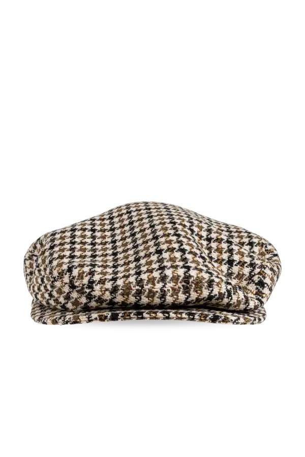 Dolce & Gabbana Wool Plaid Flat Cap - Brown