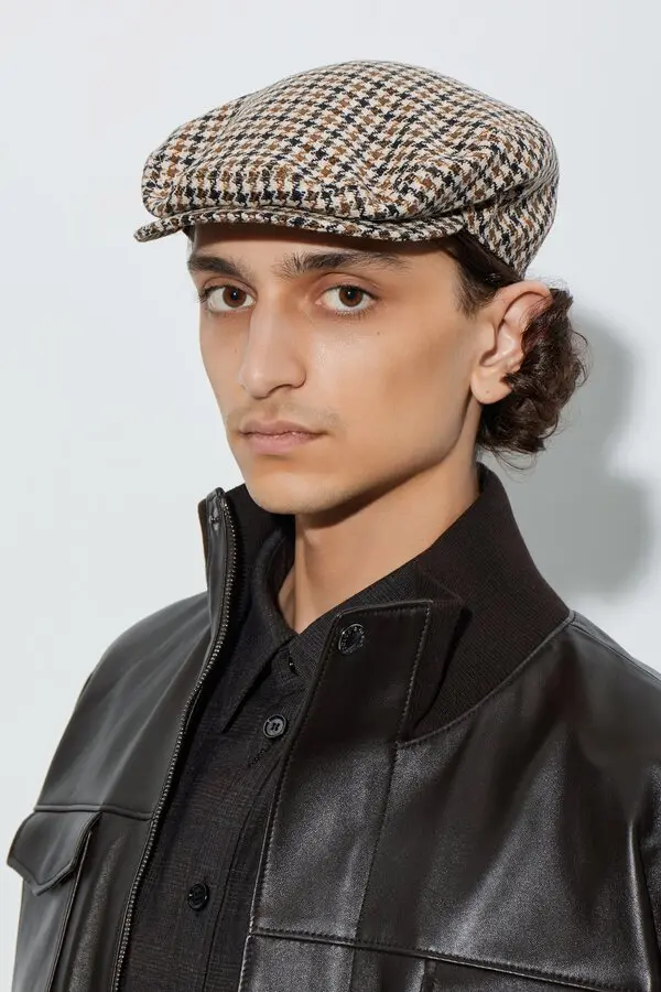 Dolce & Gabbana Wool Plaid Flat Cap