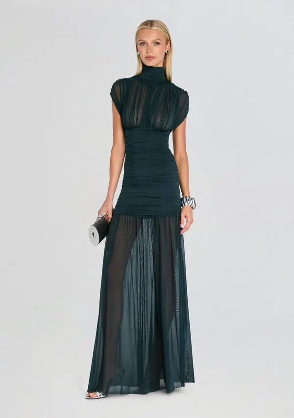 SEROYA Irit Mesh Maxi Dress