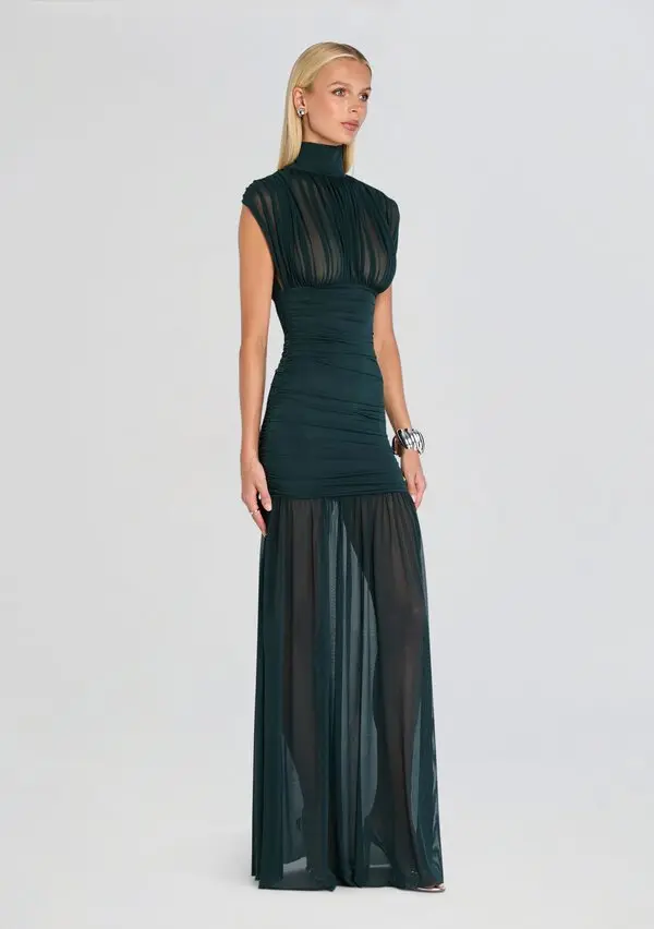SEROYA Irit Mesh Maxi Dress