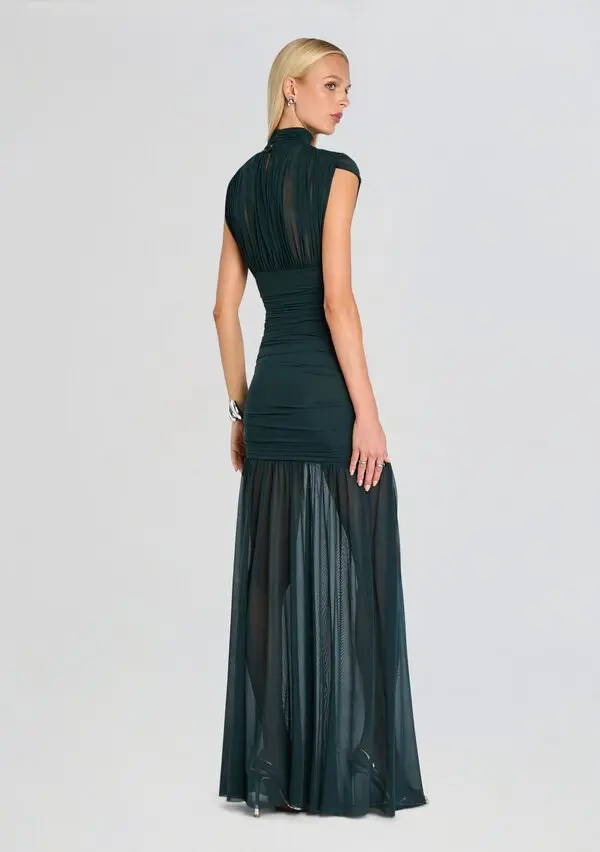 SEROYA Irit Mesh Maxi Dress