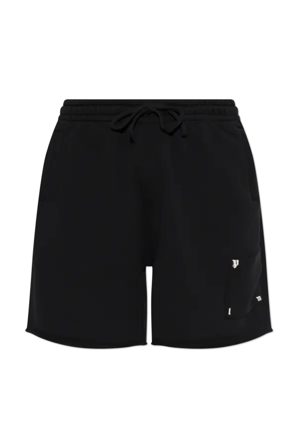 Palm Angels Cotton Shorts With Drawstring Waist