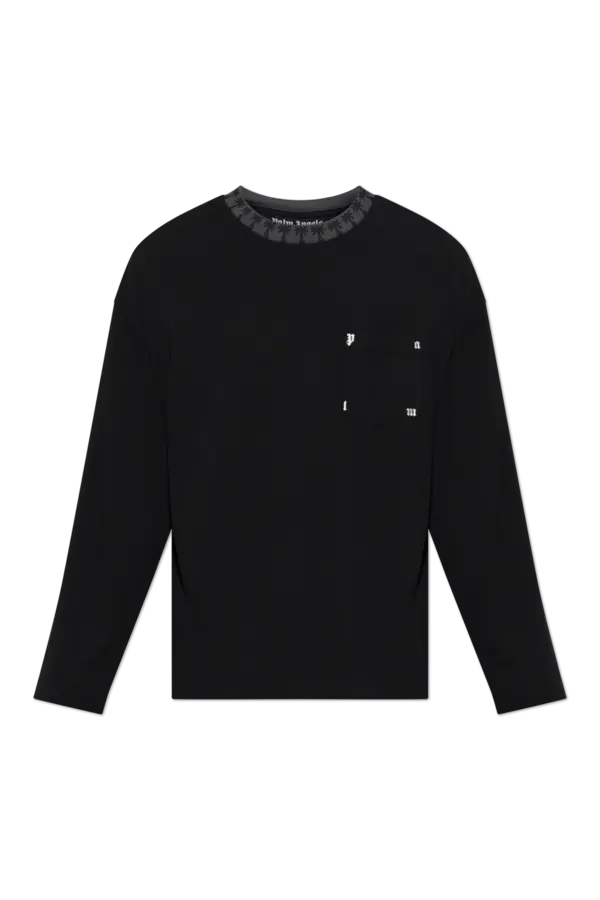 Palm Angels Cotton Long-sleeve T-shirt - Black