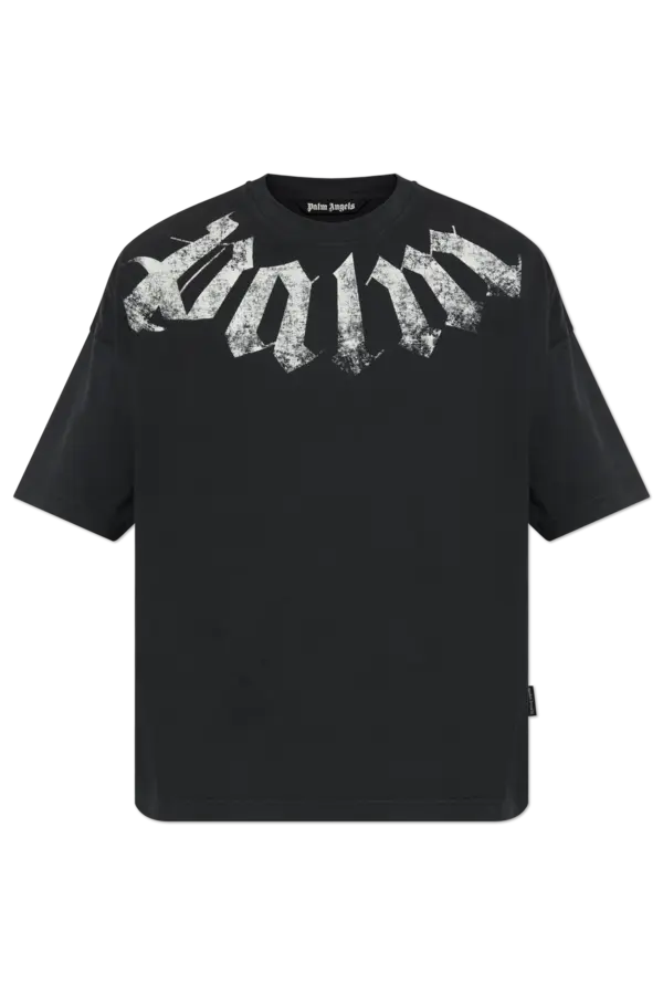Palm Angels Cotton T-shirt With Logo Print