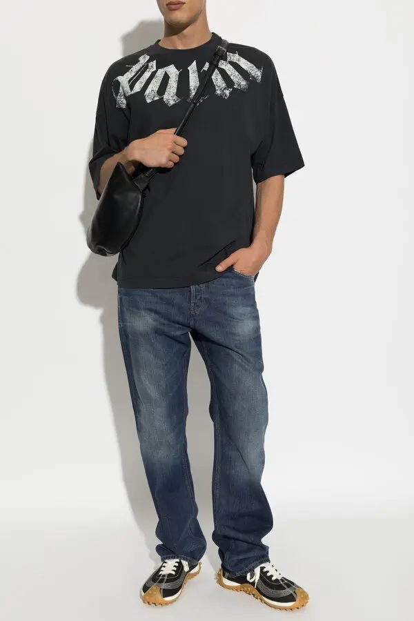 Palm Angels Cotton T-shirt With Logo Print