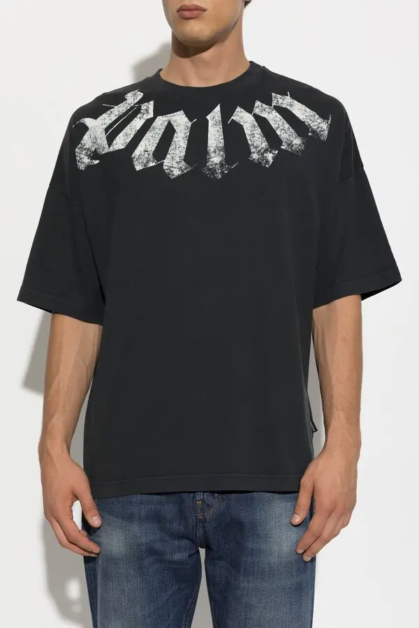 Palm Angels Cotton T-shirt With Logo Print
