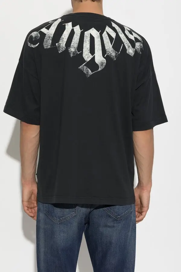 Palm Angels Cotton T-shirt With Logo Print