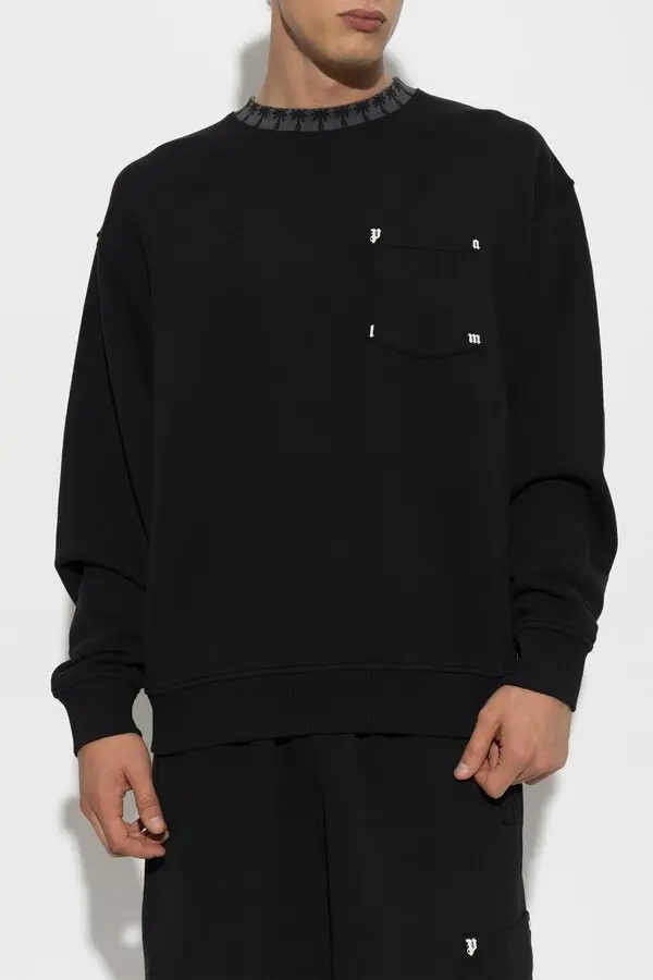 Palm Angels Cotton Sweatshirt With Pocket